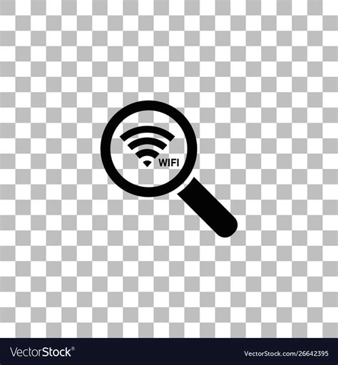 Search Wi Fi Connection Icon Flat Royalty Free Vector Image