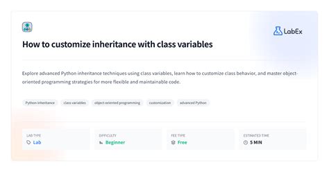 How To Customize Inheritance With Class Variables Labex