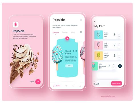 ice cream ui for flutter