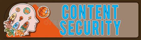 Text Caption Presenting Content Security Word Written On The