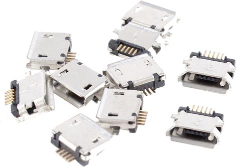 5 Pin Micro Usb Type B Female Socket 180 Degree Smd Smt Soldering Jack