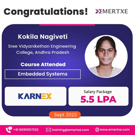 Karnex Emertxe Embeddedsystems Jobplacement Careersuccess Emertxe Information Technologies