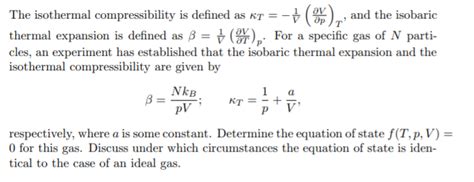 Solved The Isothermal Compressibility Is Defined As кт {av