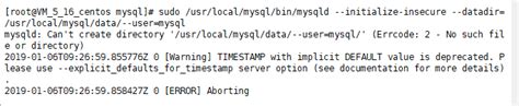 MySql错误mysqld Can t create directory usr local mysql data user