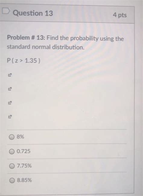 Solved D Question 13 4 Pts Problem 13 Find The