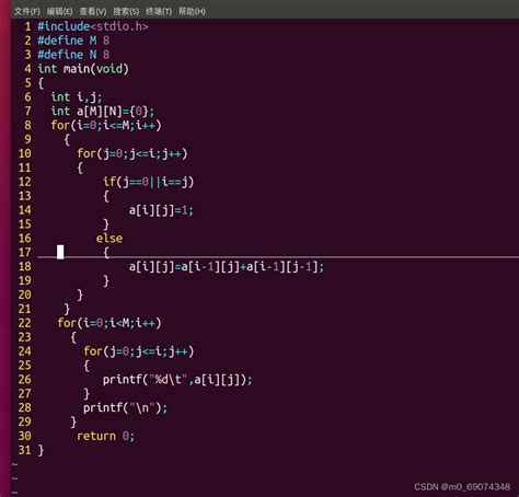 C语言实现88杨辉三角c语言图像分成8×8的 Csdn博客 C语言实现88杨辉三角c语言图像分成8×8的 Csdn博客