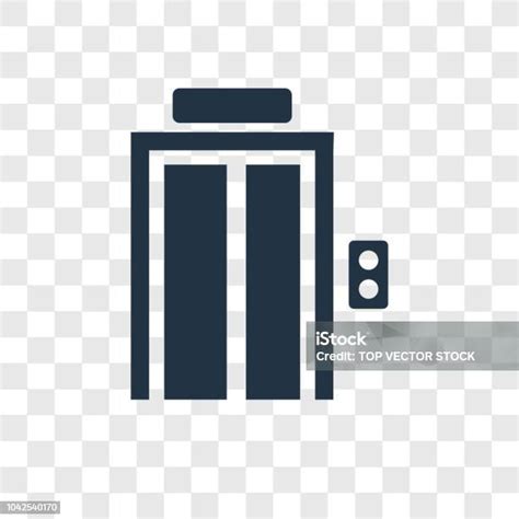 투명 한 배경 엘리베이터 투명도 로고 디자인에 고립 된 엘리베이터 벡터 아이콘 로고에 대한 스톡 벡터 아트 및 기타 이미지