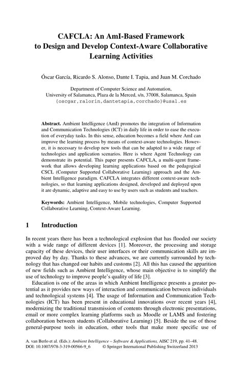 Pdf Cafcla An Ami Based Framework To Design And Develop Context
