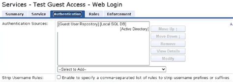 clearpass guest self registration using ad credentials security