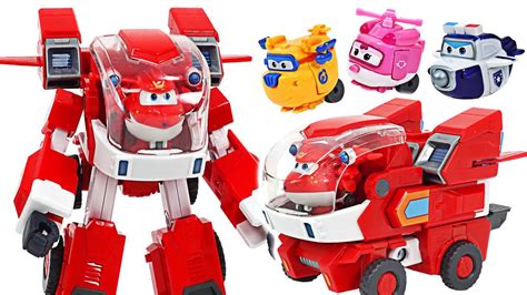 슈퍼윙스 파워슈트 호기 로봇 출동 자동차와 비행기로 변신 두두팝토이 Youtube