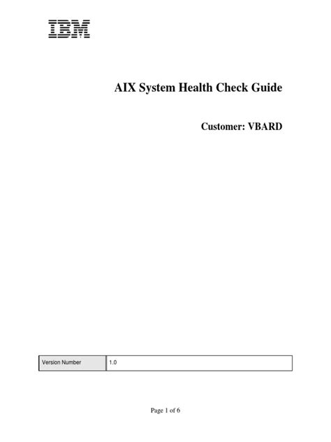 Aix System Health Check Guide Pdf Computer Network 64 Bit Computing