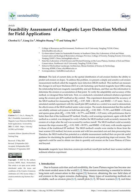 Pdf Feasibility Assessment Of A Magnetic Layer Detection Method For Field Applications