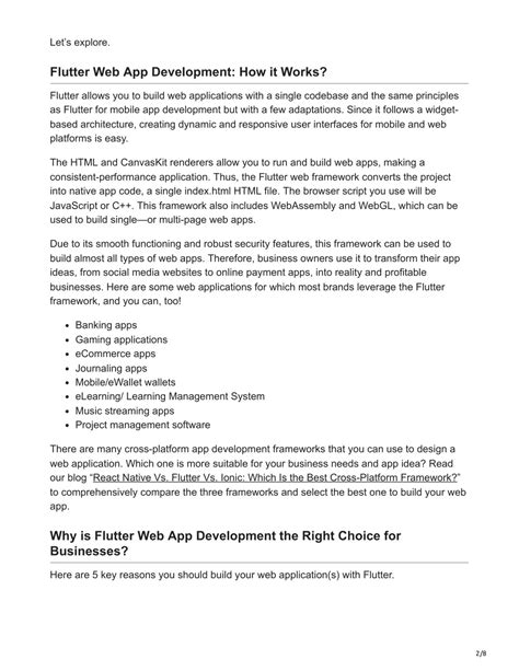 Ppt Launching Web Apps With Flutter A Comprehensive Guide Powerpoint