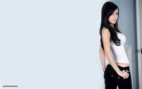 HD Wallpaper Brunette Gabriella Fox Jeans T Shirt Wallpaper Flare