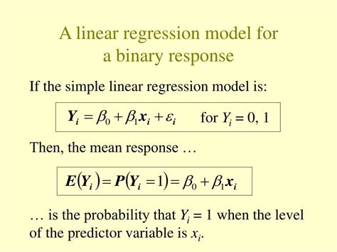 Ppt Logistic Regression For Binary Response Variables Powerpoint Presentation Id6308316