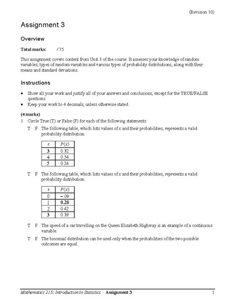 Math 215 Assignment 1 Math 215 Introduction Of Statistics Assignment 1 Math 215 Introduction