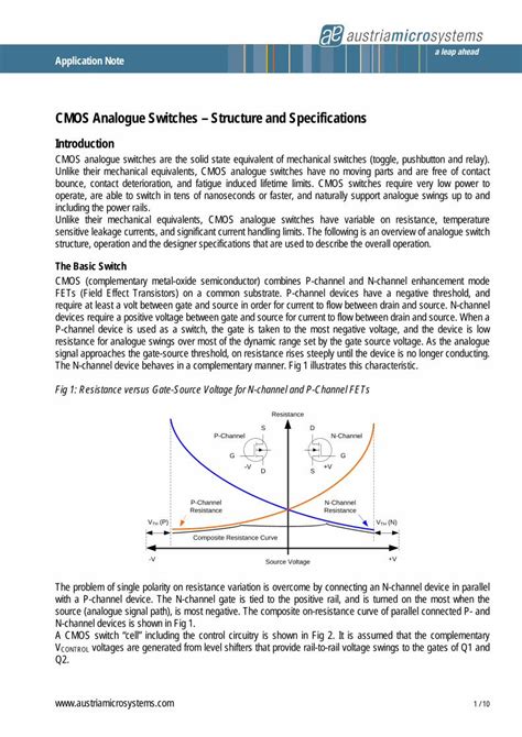 Pdf Cmos Analogue Switches Structure And Specifications Dokumen Tips