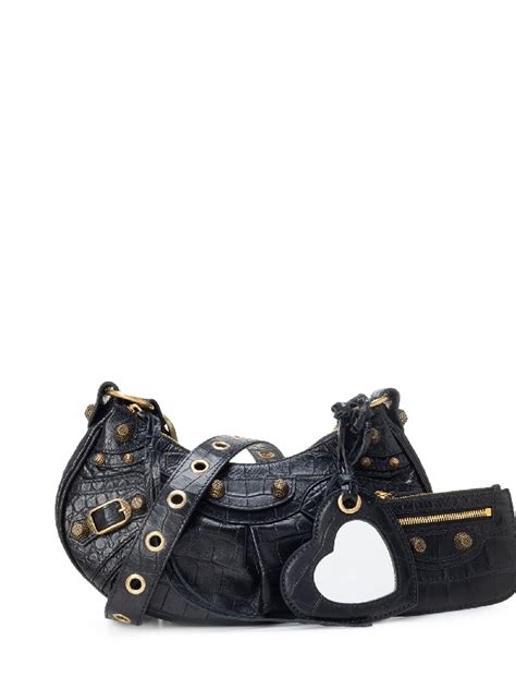 발렌시아가balenciaga 르 카골 크로커타일 엠보싱 크로스백 67130923ebm 1000 Jentestore