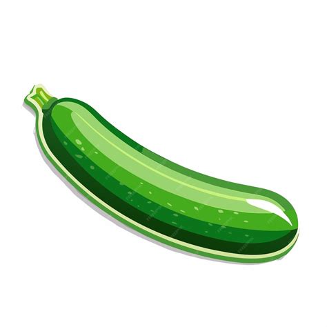 Cucumber Sticker Design On A Isolated White Background 9 Premium Ai Generated Vector