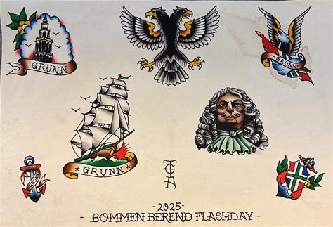 Bommen Berend Groningse Tattooshops Komen Met Speciale Grunn Tatoeages