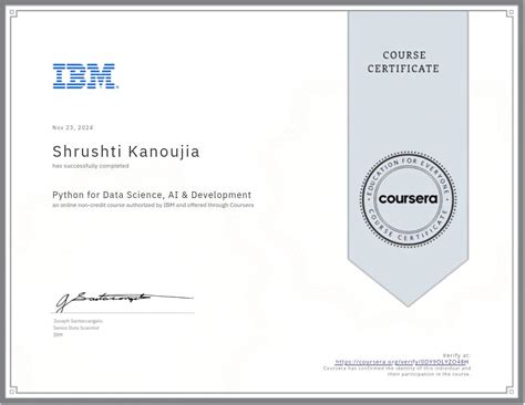 Shrushti Kanoujia On Linkedin Python Datascience Ai Ibm Coursera