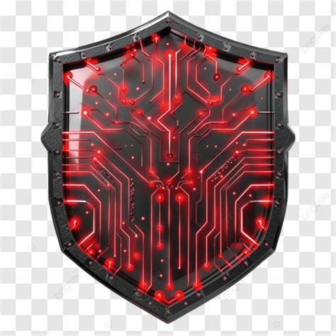 투명한 배경에 디지털 쉴드가 있는 합성 이미지 디지털 쉴드 투명한 배경 사이버 보안 방패 Png 일러스트 및 이미지 에
