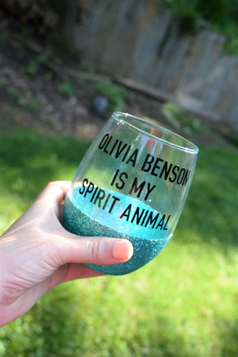 Funny Wine Glass Funny Wine Glasses Glitter Wine Glass Svu Wine Glass Olivia Benson Law And
