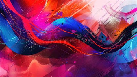 Abstract Waveforms With Vibrant Colors And Dynamic Energy Creating A Mesmerizing Expression