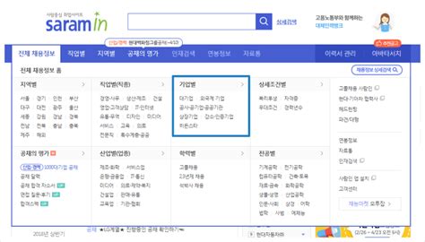 사람인 대기업vs중소기업vs중견기업 기준 기업별 채용정보 한눈에 보기는 방법 네이버 블로그