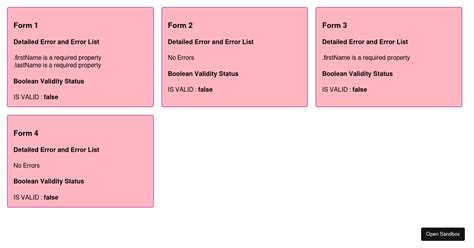 validate json schema form without render forked codesandbox