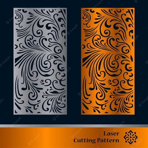 레이저 및 Cnc 절단 패널 템플릿 프리미엄 벡터