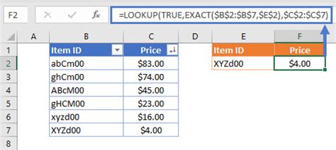 Case Sensitive Lookup Excel Google Sheets Auto VBA