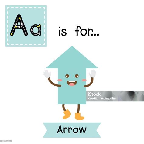 귀여운 어린이 다채로운 도형 알파벳 추적 Flashcard 화살표의 영어 어휘를 학습 하는 아이 들을 위한 편지 2차 도형에 대한 스톡 벡터 아트 및 기타 이미지 Istock