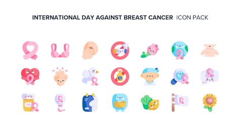 국제 유방암 퇴치의 날 프리미엄 아이콘