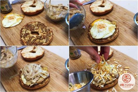 초딩입맛 남편조차 반한 ‘버섯크림 베이글토스트 만들기 음식 식품 아이디어 간단한 아침 식사
