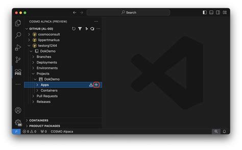 Create Repository And App Cosmo Alpaca