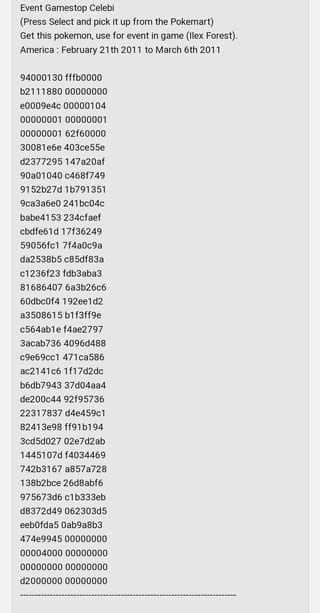 Tons Of Useful Codes And Event Codes For Heartgold And Soulsilver R Actionreplay