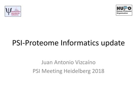 Psi Proteome Informatics Update Pptx Chemistry Science