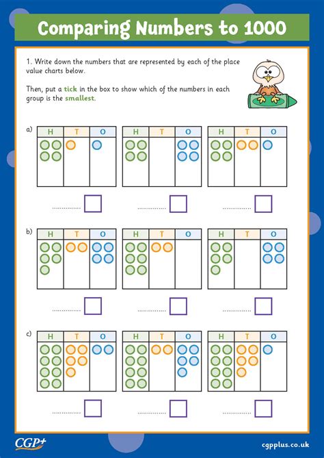 Compare Numbers To 1000 Problems Stretch Year 3 Cgp Plus