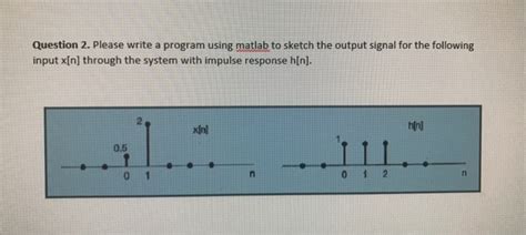 Solved Write A Program Using Matlab To Sketch The Output
