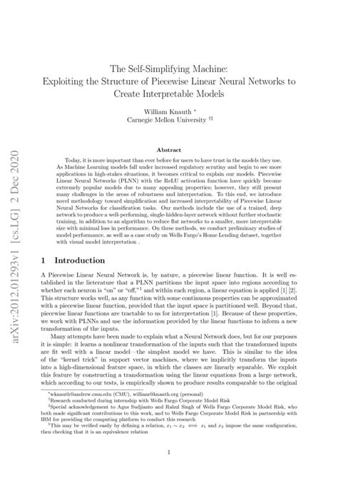 The Self Simplifying Machine Exploiting The Structure Of Piecewise Linear Neural Networks To