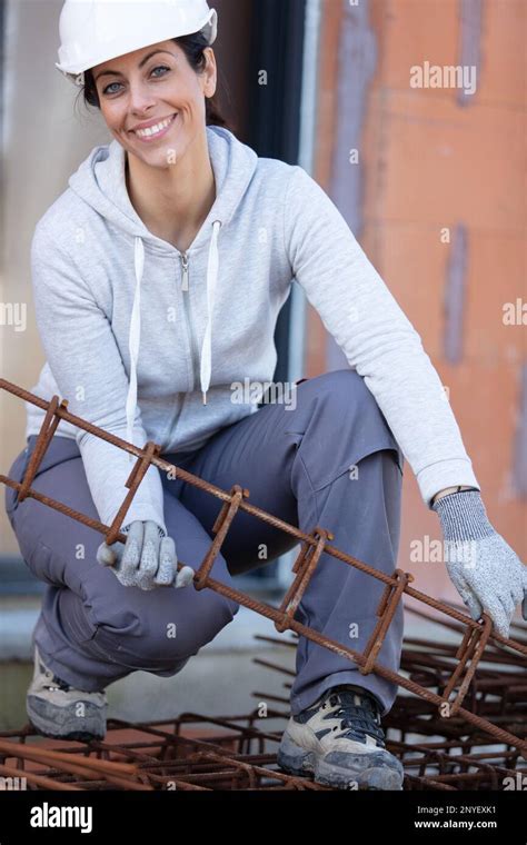How To Tie Rebar Manual Reinforcement Of The Foundation Grid Stock Photo Alamy