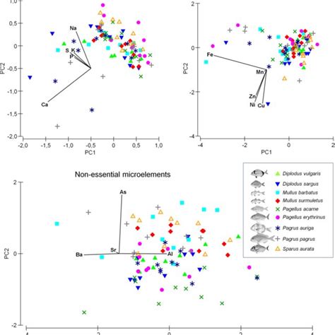 Principal Component Analysis Pca Plots Based On The Concentrations Of