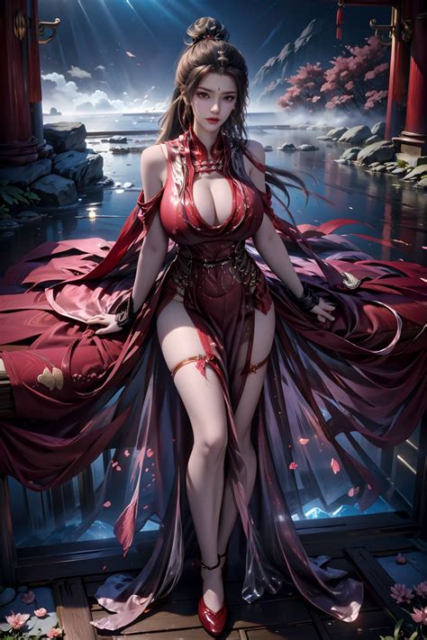 雪落寒梅 吞噬星空ai绘画九皇女 未来画境
