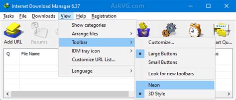 Tip Enable Disable New Neon Toolbar And Dark Mode In Internet Download Manager AskVG