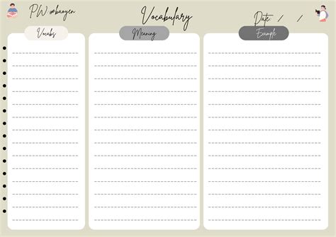 Vocabulary Definitions Template Artofit