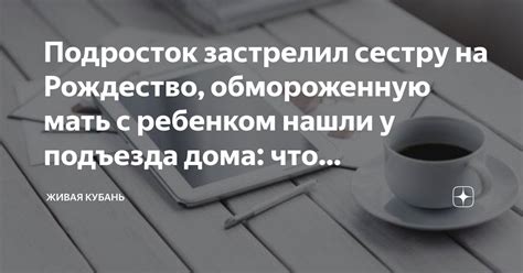 Подросток застрелил сестру на Рождество обмороженную мать с ребенком нашли у подъезда дома что