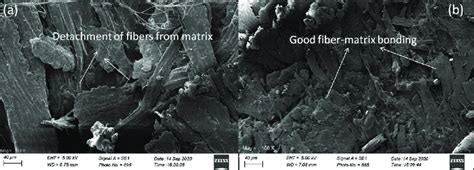 Sem Of A Untreated Epoxypj Composite And B Treated Epoxypj
