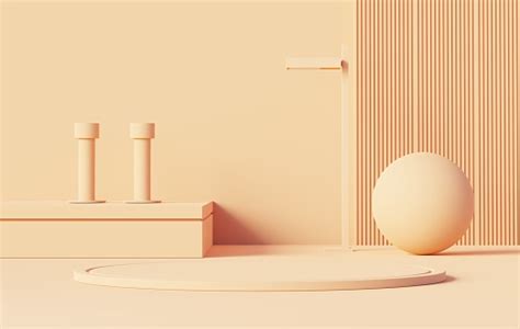 3d 렌더링 추상 디스플레이 연단 플랫폼 제품 프리젠테이션 및 광고 깔끔한 디자인의 미니멀한 장면 배경 모형을 위한 빈 받침대