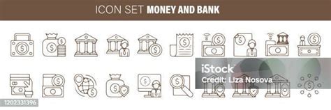 핀테크 산업의 스트로크 라인 아이콘 세트 금융 디지털화 현대 평면 선형 그림 그림 개념입니다 프리미엄 품질 개요 기호 컬렉션입니다 신규 사업에 대한 스톡 벡터 아트 및 기타